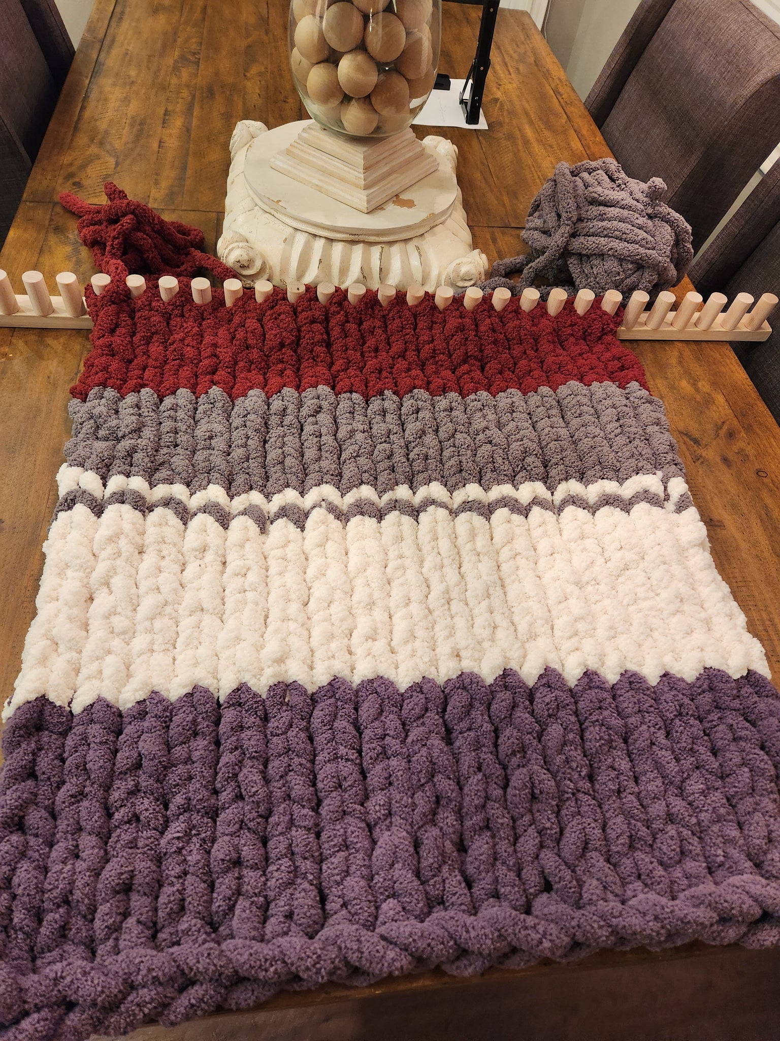 Custom Chunky Blanket Loom for making chunky knit blanket, Hand Loom ...